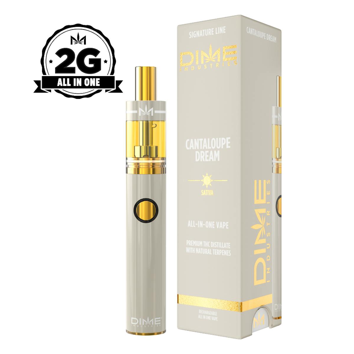DIME l Cantaloupe Dream AIO Vape Pen (Disposable) l 2g - Eastern Green ...