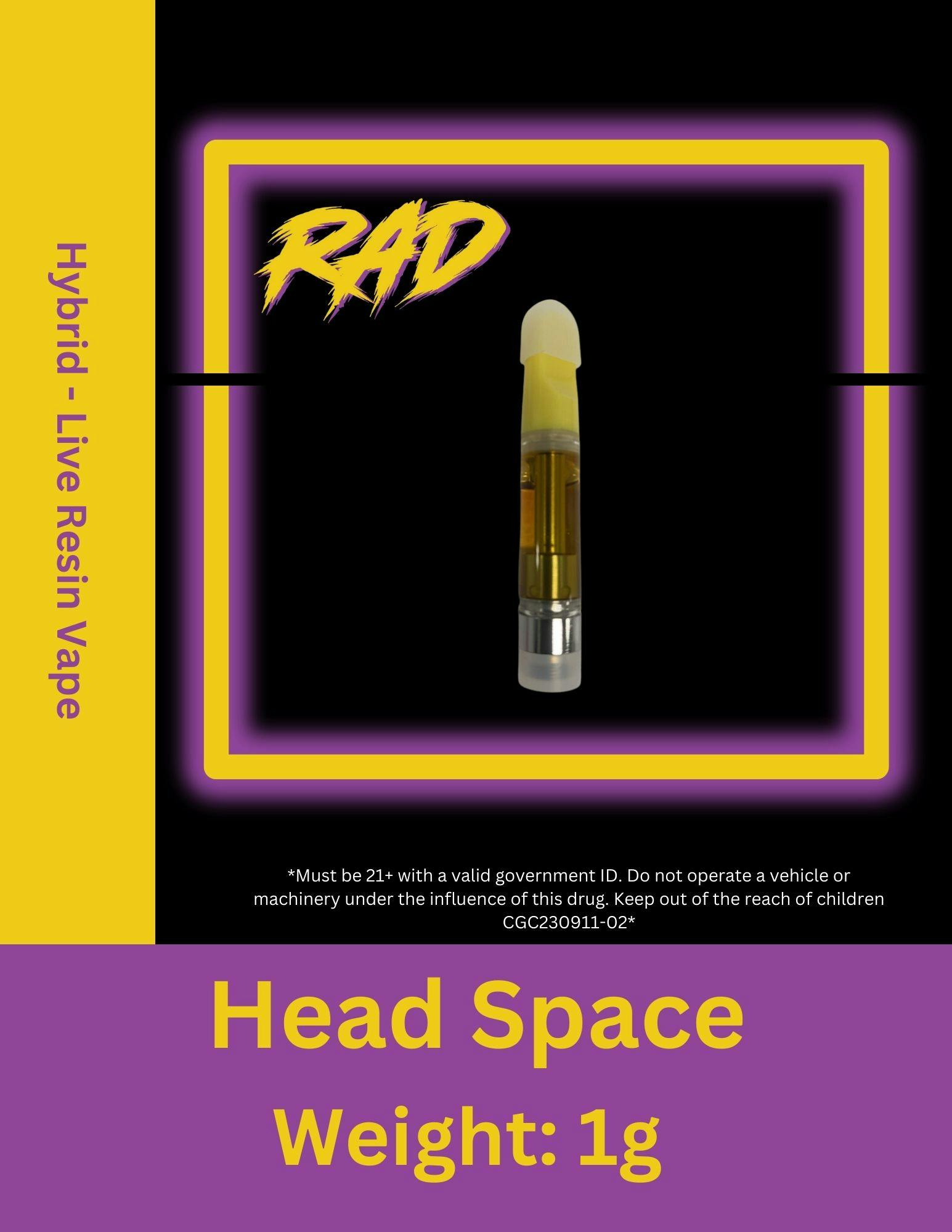 RAD Head Space Live Resin Vape - Country Grown Cannabis