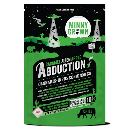 Caramel Apple Alien Abduction 10ct Gummies (THC CBD CBN) by Minny Grown ...
