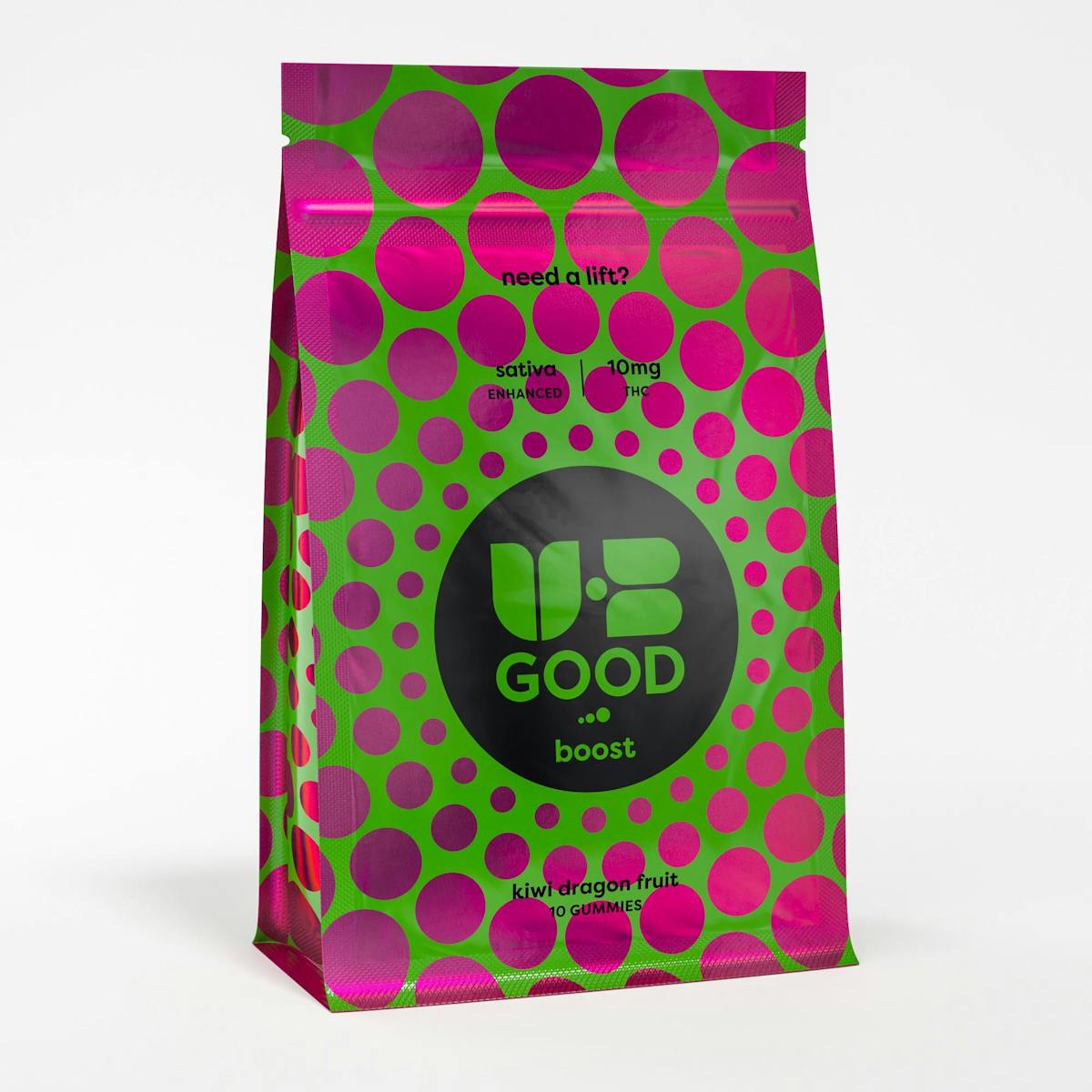 Kiwi Dragon Fruit Boost Gummies 100mg (S) [10pk] 10pk Edibles | UB Good