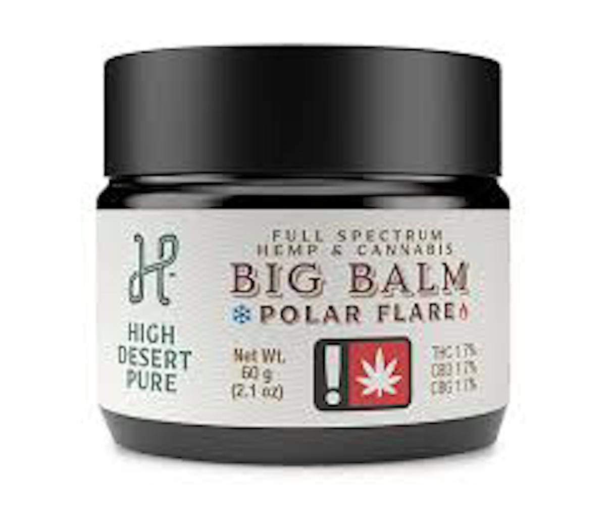 High Desert Pure 60g 1:1:1 POLAR FLARE BIG BALM Full Spectrum Hemp ...