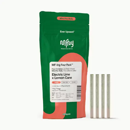 MFNY Pre Roll Pack Infused | 4pk 0.75g ea | Electric Lime x Lemon Cane ...
