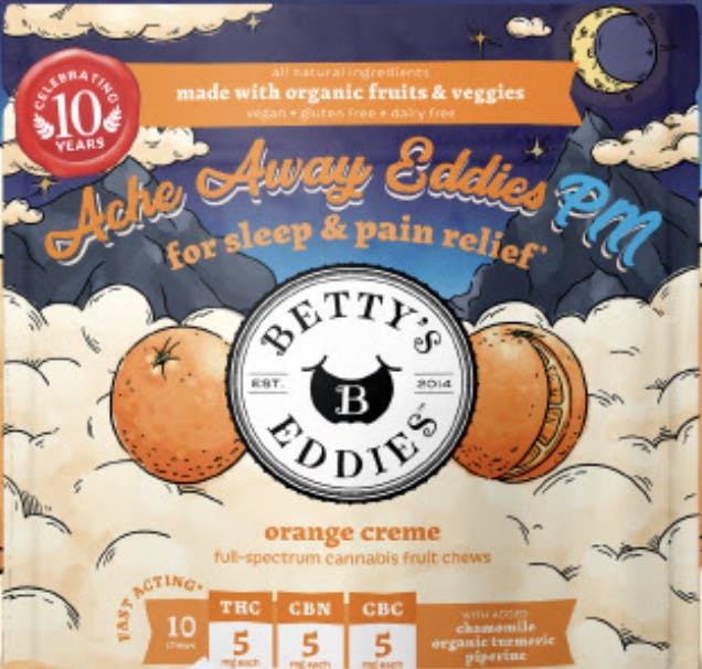 Shop Betty's Eddies | Orange Creme | 50mg THC 50mg CBN 50mg CBC in Orleans | Seaside Cannabis Co.