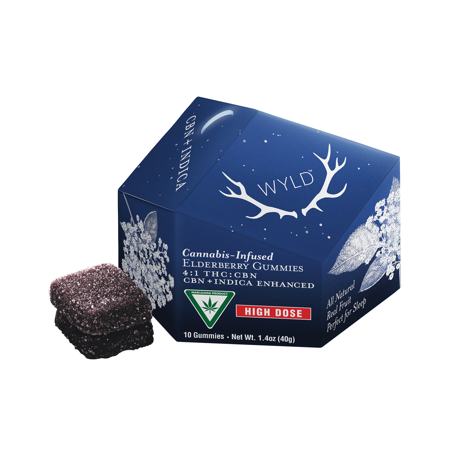 Elderberry 4 1 cbn high dose gummies 200mg thc 50mg cbn | Skymint Flint