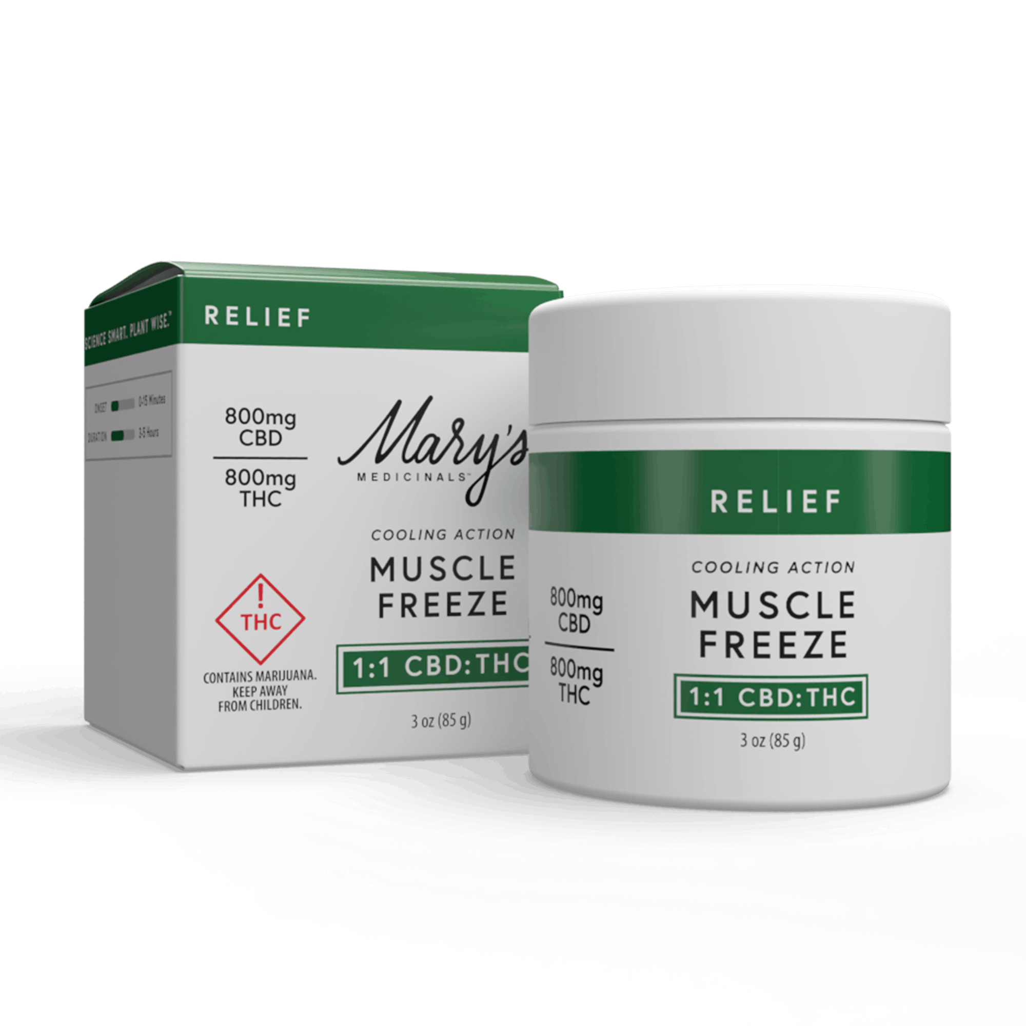 Mary's Medicinals Muscle Freeze Relief 3oz 800mg THC/800mg CBD | Native ...