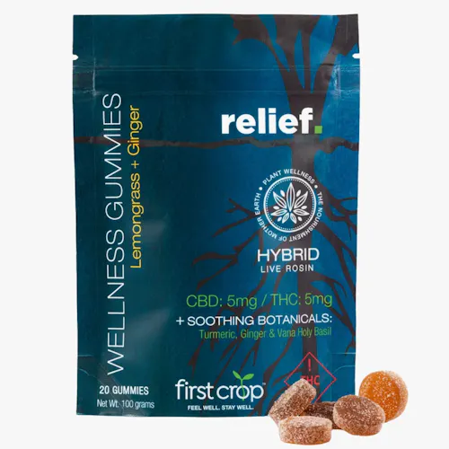 LEMONGRASS + GINGER Relief Live Rosin Gummies (THC / CBD) Gummies by ...