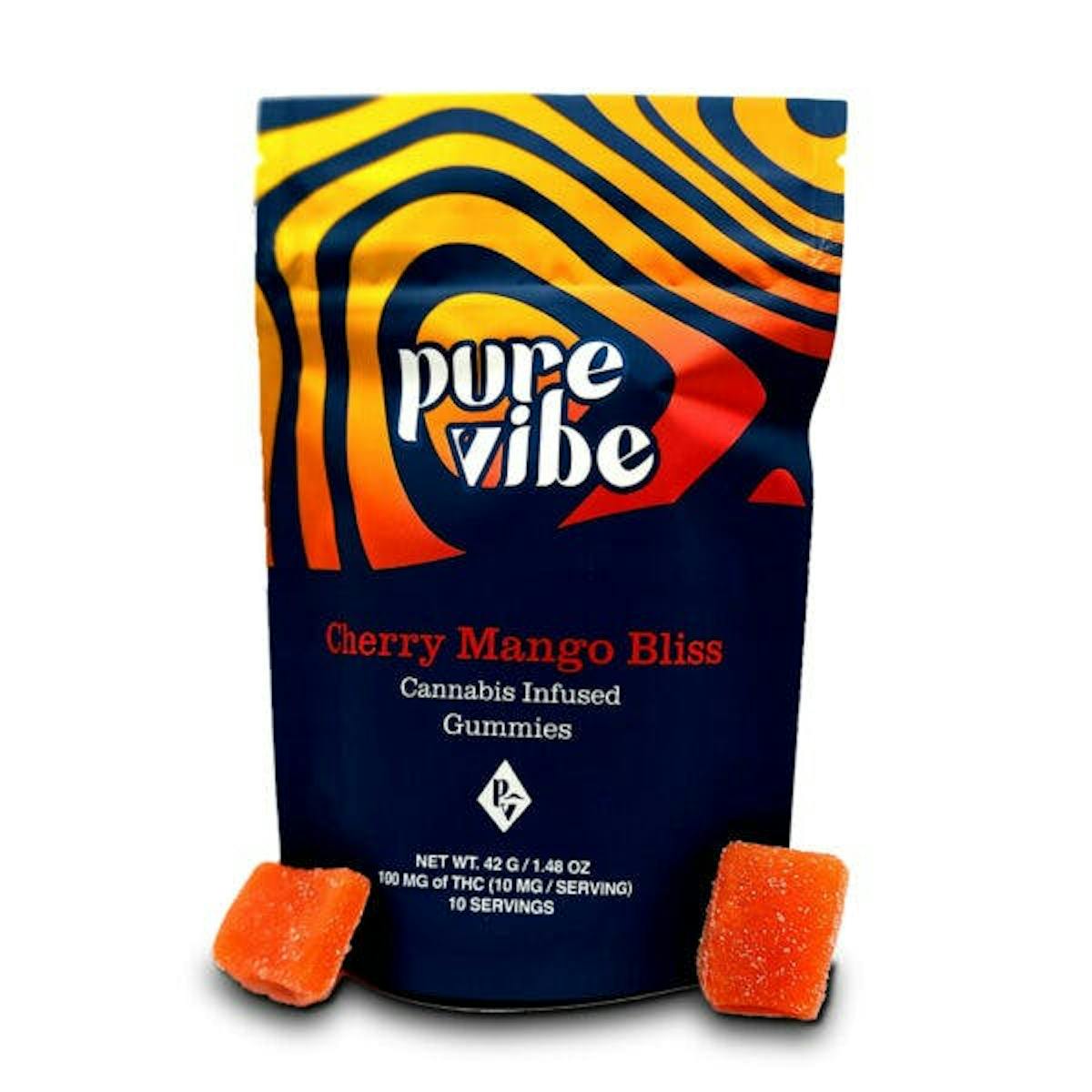 Pure Vibe Cherry Mango Infused Gummies 10pk - ZenZest - Pure Vibe ...