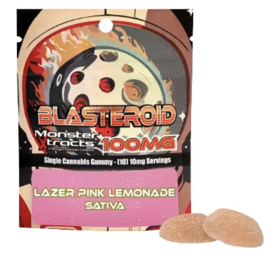 Monster Xtracts | Blasteroid Gummy - Lazer Pink Lemonade - 100mg ...