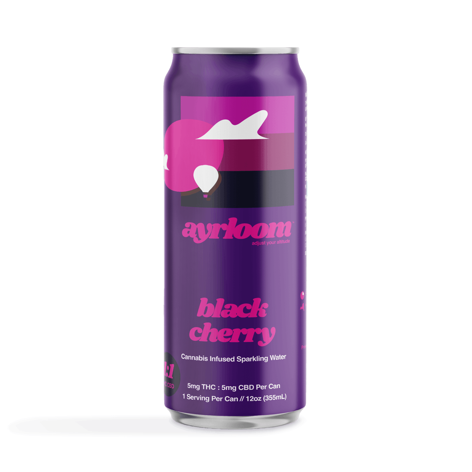 Ayrloom – Black Cherry – 12oz Single Can 0.01g Edibles | ayrloom