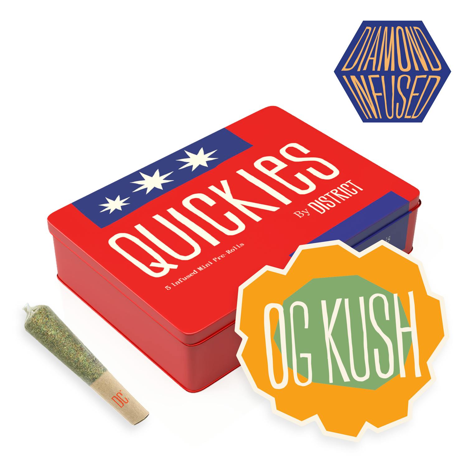 Shop District Cannabis OG Kush Diamond Infused Quickies Mini Pre-rolls ...