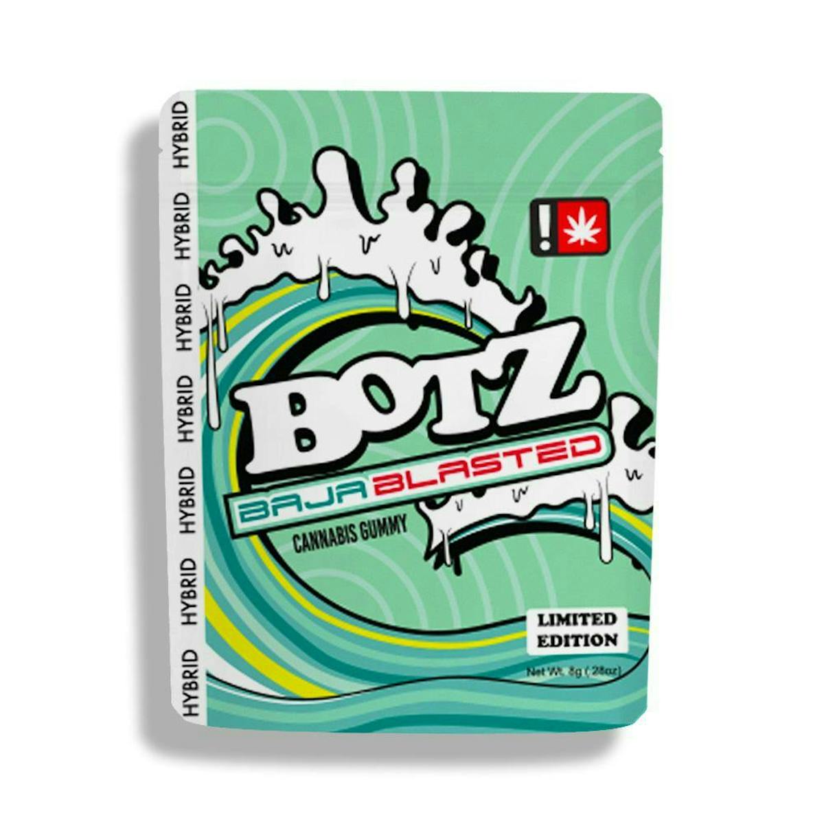Sour Botz 100mg BAJA BLASTED Hybrid Cannabis Gummy 8g Edibles | Green ...