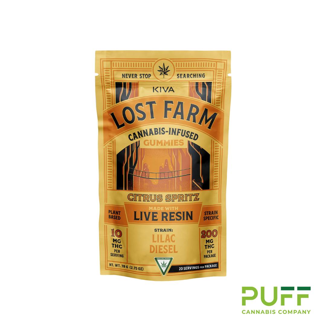 Lost Farm Lost Farm Citrus Spritz Live Resin Infused Gummies | 200mg - Puff Cannabis Dispensary ...