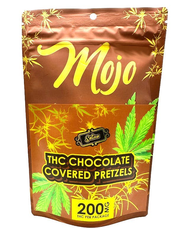 MOJO | CHOCOLATE COVERED PRETZELS | 200MG | SATIVA | Edibles | Gatsby ...