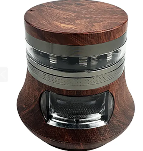 78mm 4pc. Zinc Grinder - Assorted Wood Colors • Ethos Cannabis