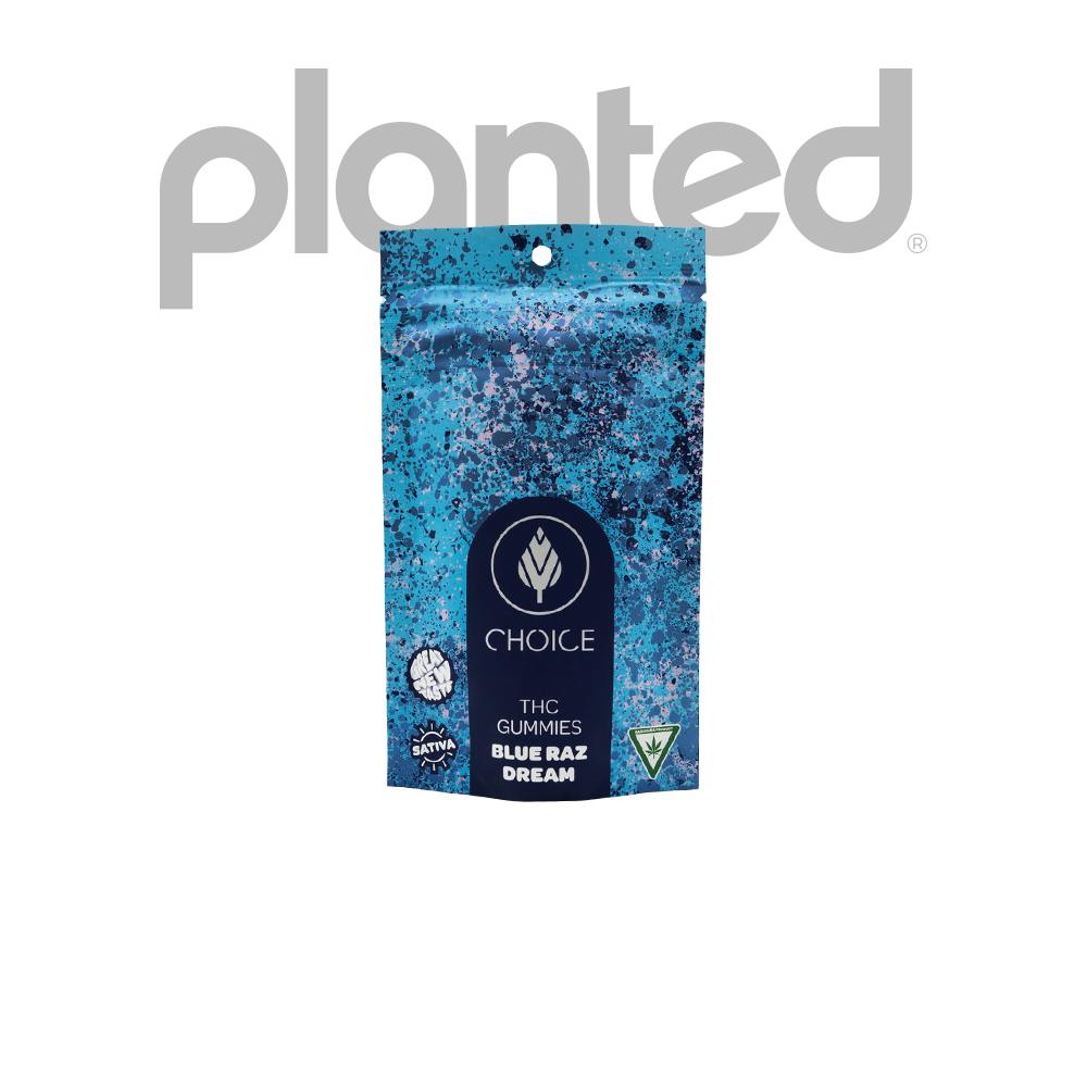Choice | Blue Razz Dream Gummies | Sativa | 100MG | REC by Choice ...