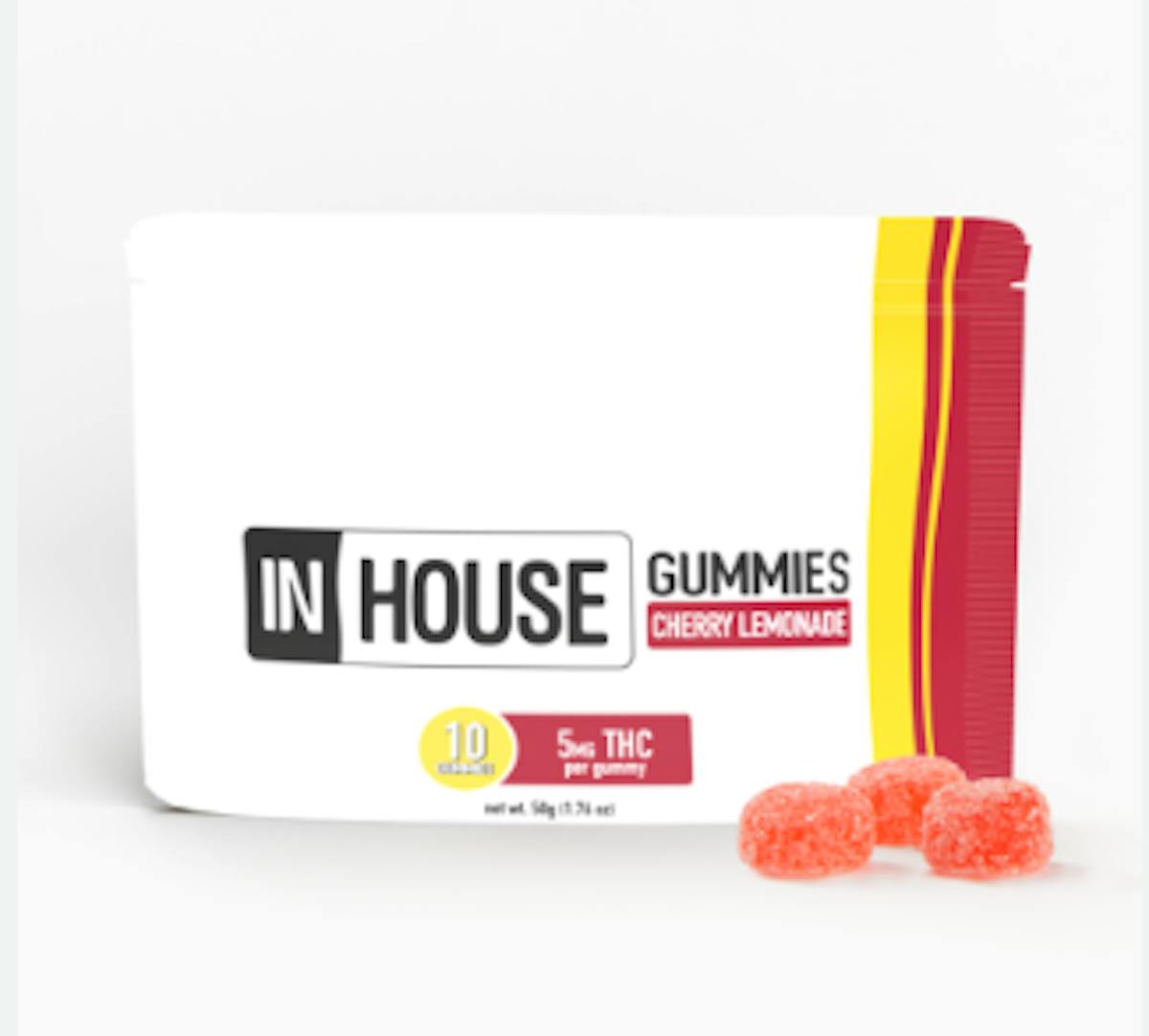 In House Cherry Lemonade Gummies 100mg 10pk .1g Edibles | In House