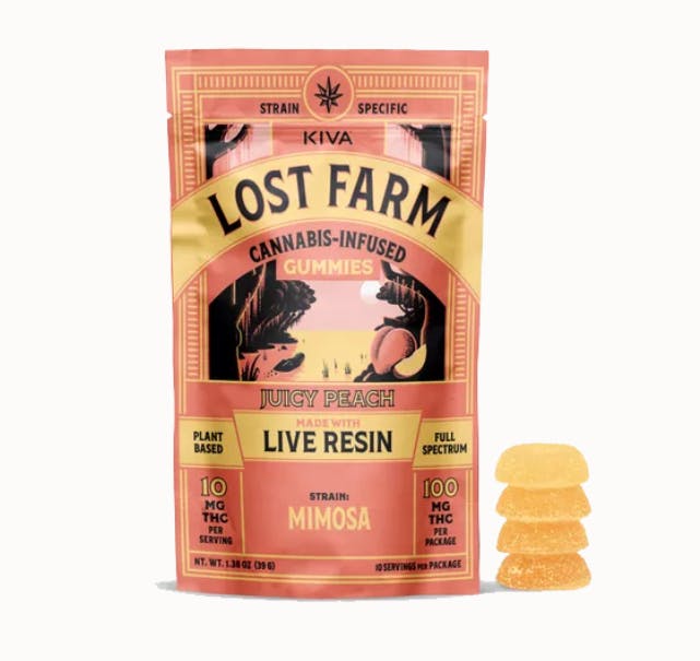 KIVA Lost Farms Gummies 20pk (100mg) Mimosa x Juicy Peach – Cheech ...