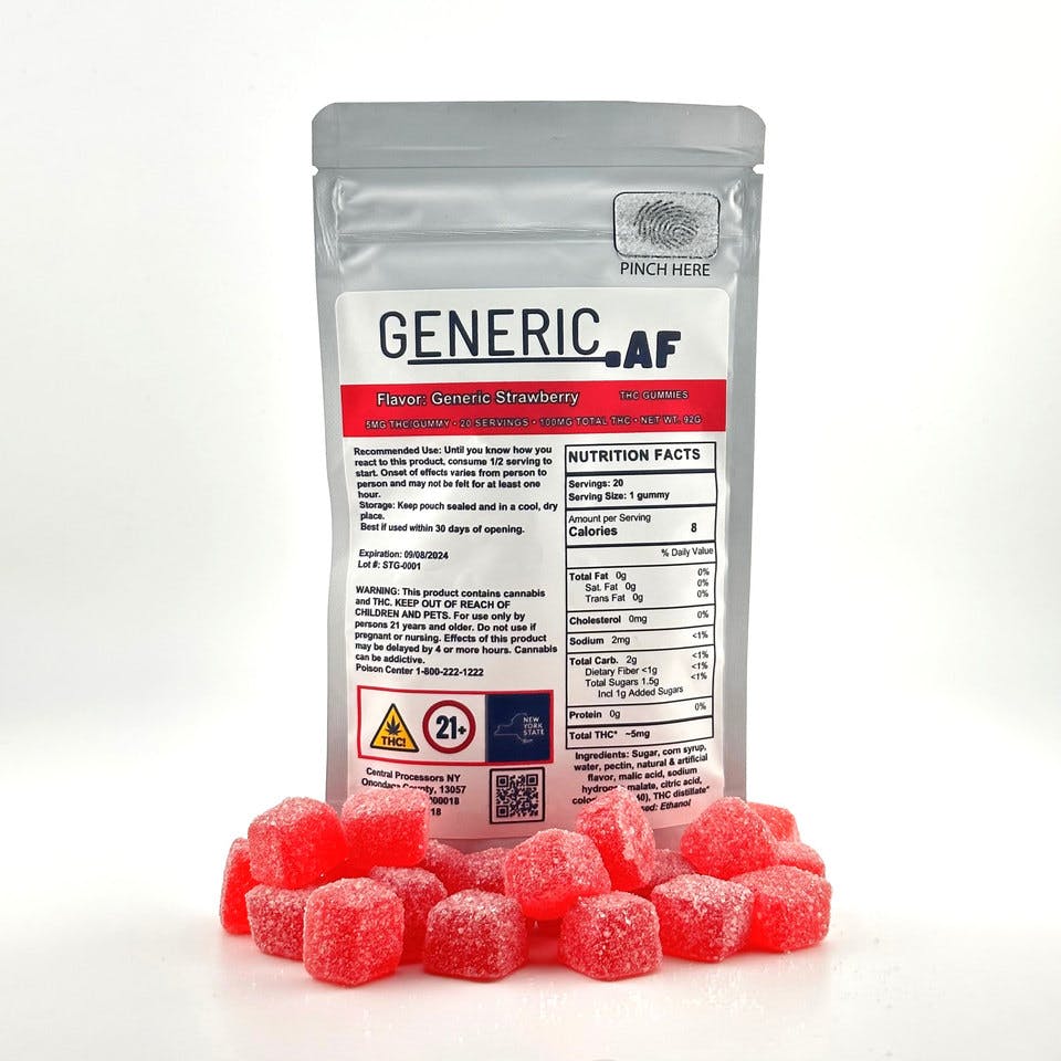 Generic AF Strawberry | Gummies | 100mg | Central Processors NY | Raven ...
