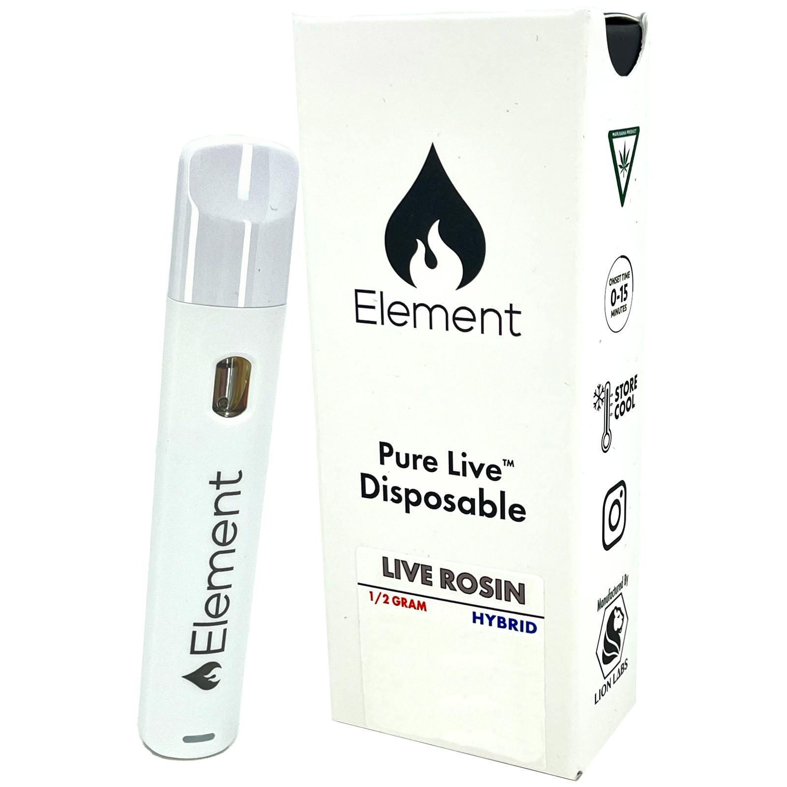 Element | Solar Flare Pure Live Rosin Disposable | 0.5g | Vaporizers | New Standard