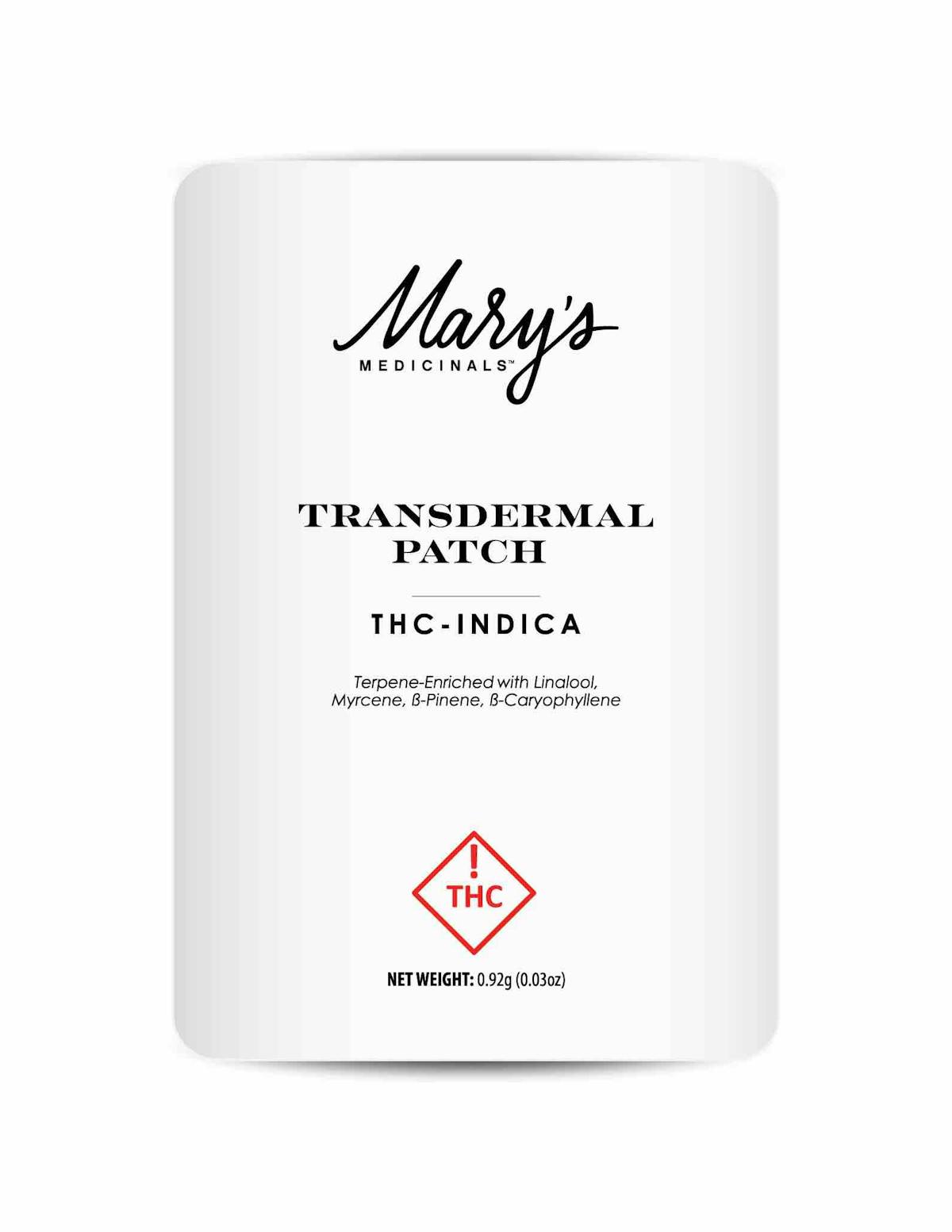 Mary's Medicinals 12hr 20mg Indica Transdermal Patch 1pk | Canton, OH