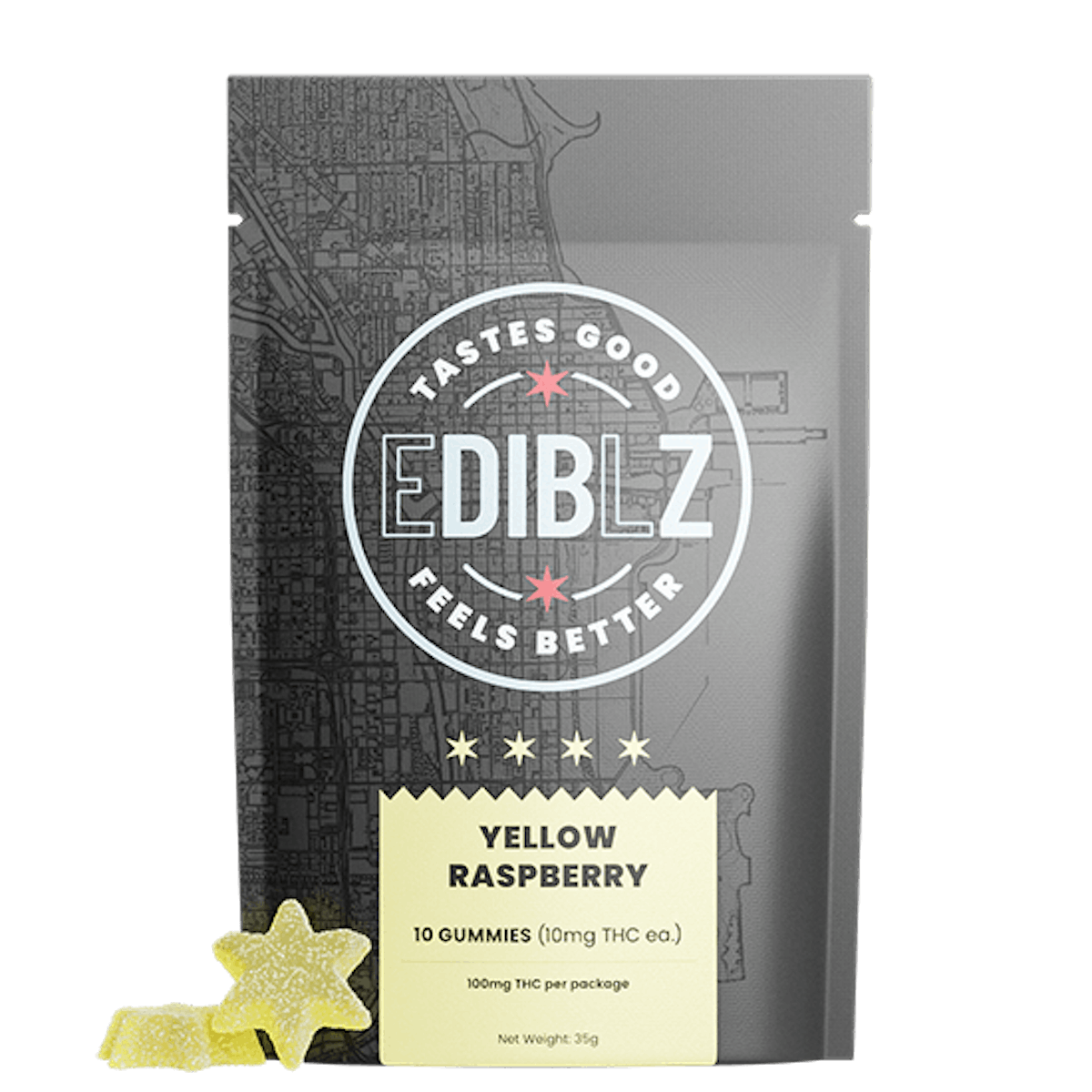 YELLOW RASPBERRY GUMMIES | 10PK | 100MG - Hi5 Dispensary - YELLOW ...