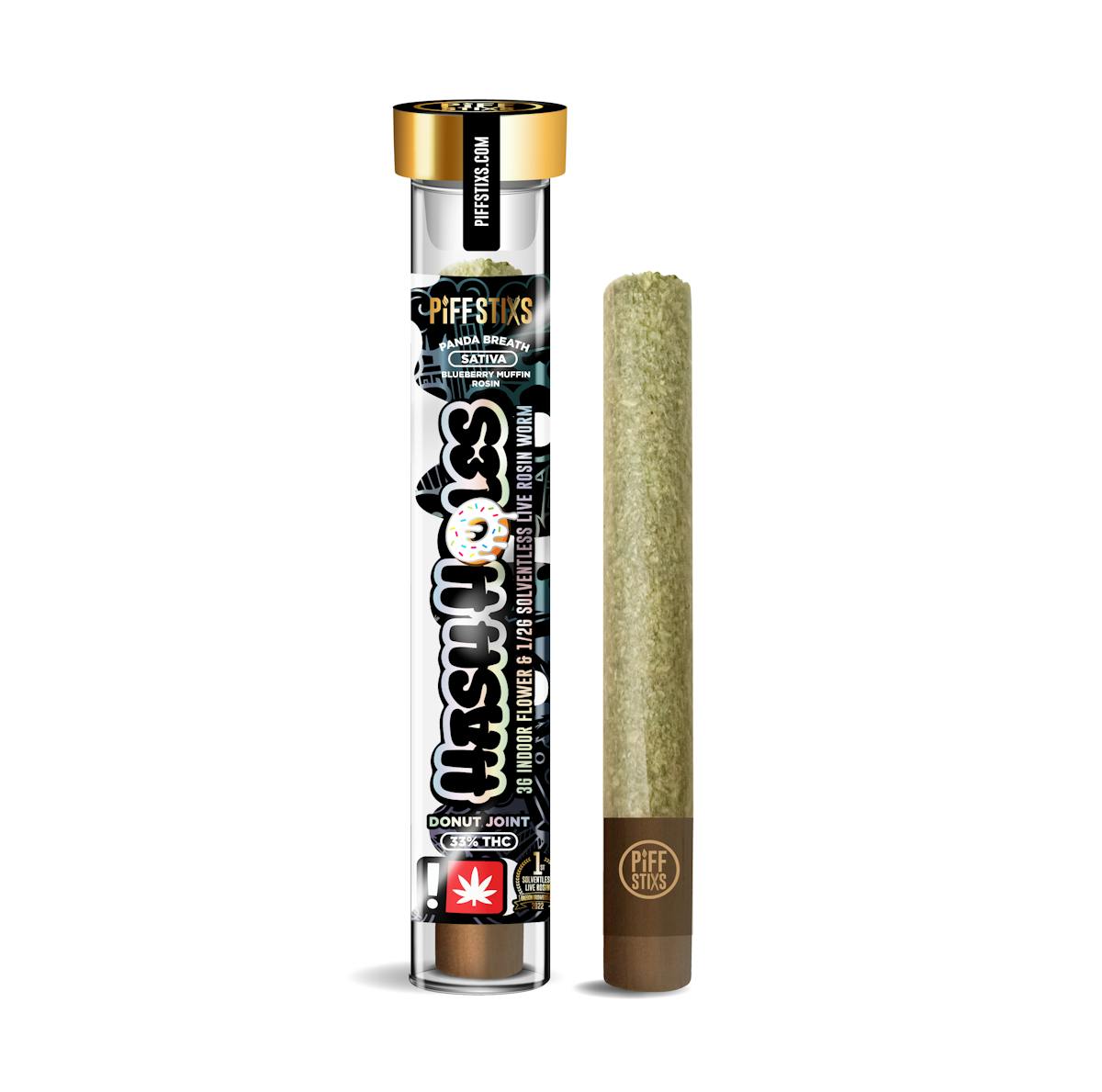 Piff Stixs 3.6g PANDA BREATH + BLUEBERRY MUFFIN Hash Holes Donut Joint ...