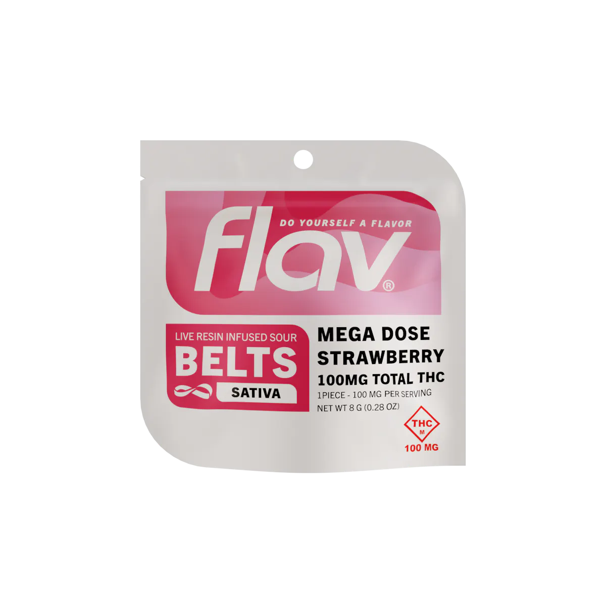 Mega Belt – Strawberry – 100mg – Live Resin 100mg Edibles | Flav