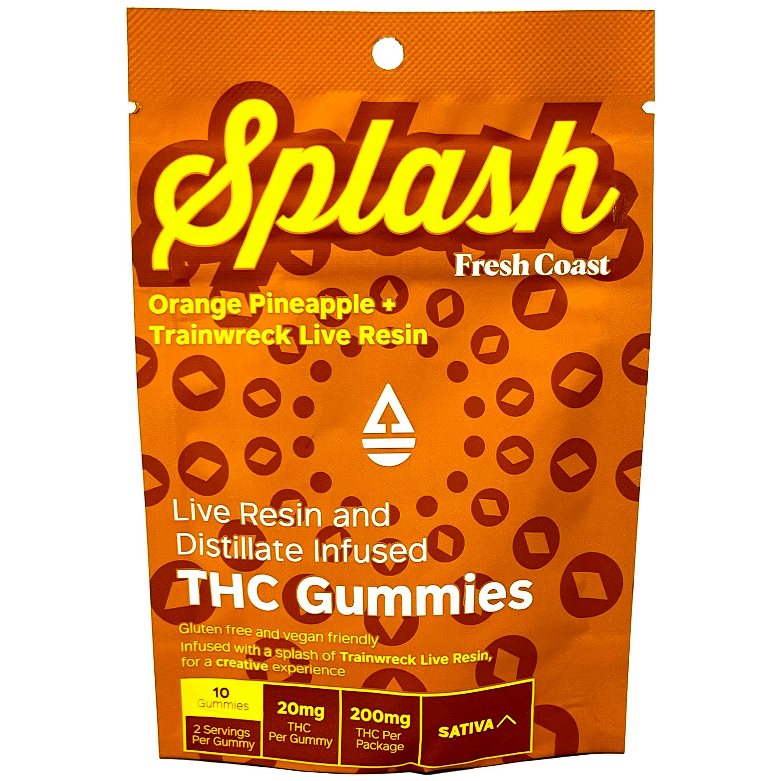 Splash | Orange Pineapple + Trainwreck Live Resin & Distillate Gummies ...
