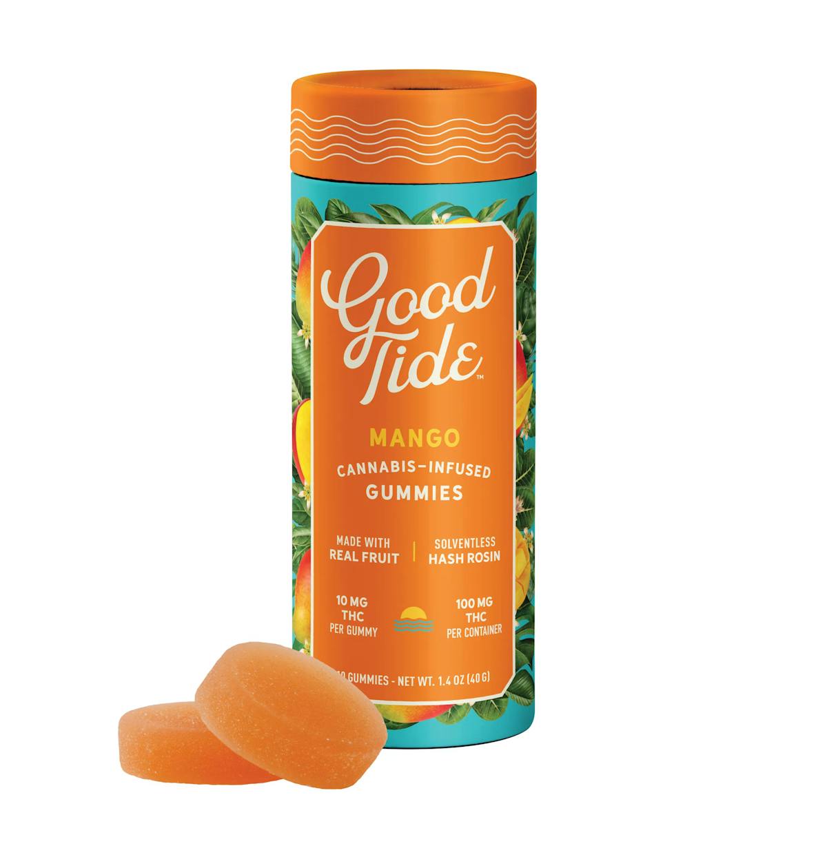 Good Tide | [mellow] Mango | Rosin Infused THC Gummies 10PK .1g Edibles ...