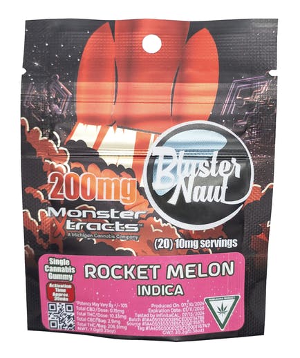 Monster Xtracts | Blasteraut Gummy - Rocket Melon - 200mg | Edibles ...