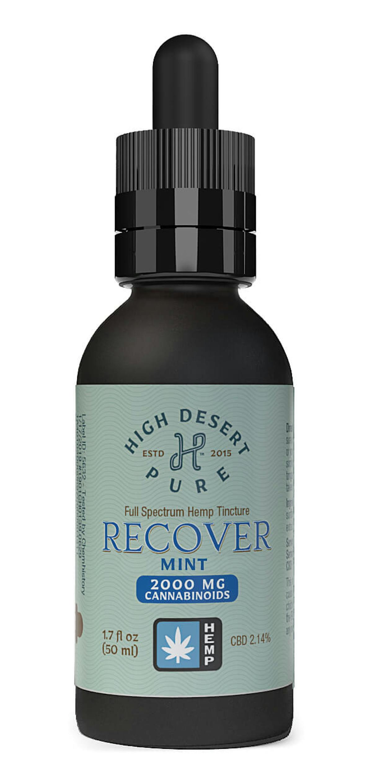 High Desert Pure 1.7 fl oz MINT CHOCOLATE RECOVER Full Spectrum Hemp ...