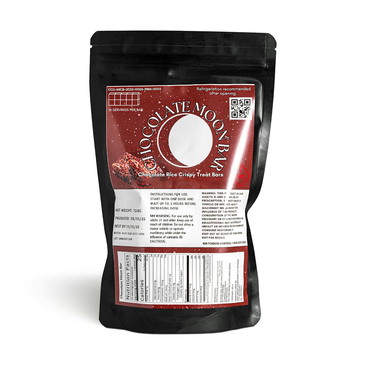 Chocolate Moon Rice Crispy Bar - 500mg (Medical) - Dark Matter ...