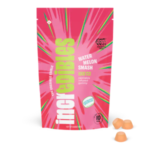 Watermelon Smash | Gummies | 10 pack | 100mg THC – Greenery Spot ...