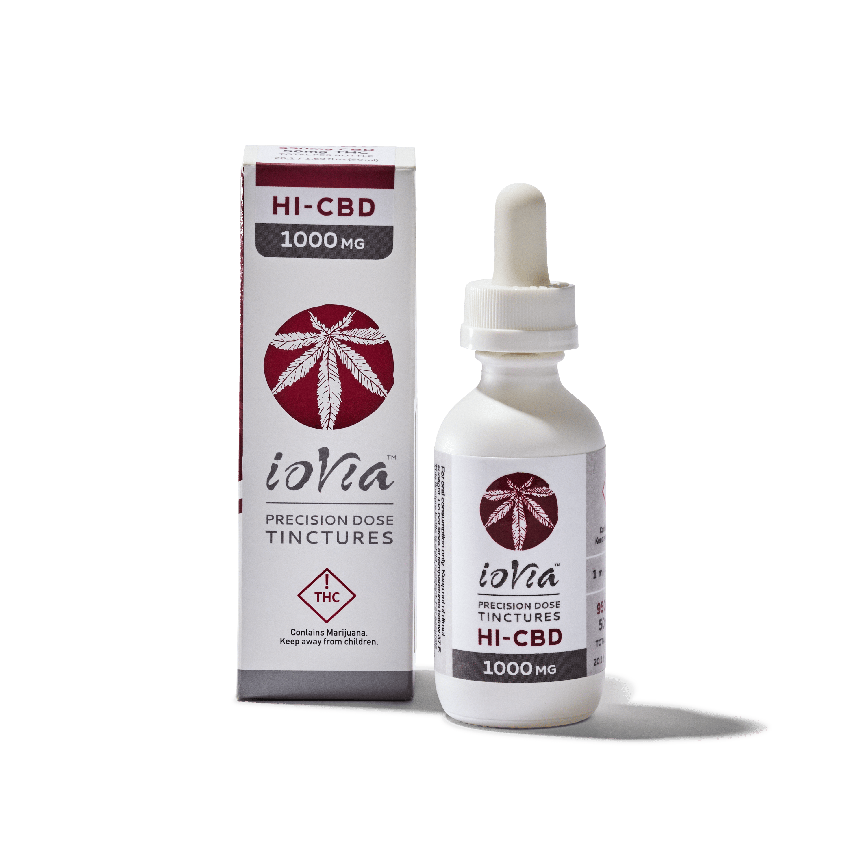 ioVia HI-CBD Blend Tinctures 50mg THC/ 950mg CBD | Native Roots Cannabis