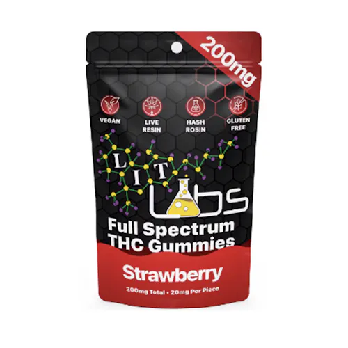 Lit Labs Strawberry Full Spectrum Gummies 200mg Rec - Exclusive ...
