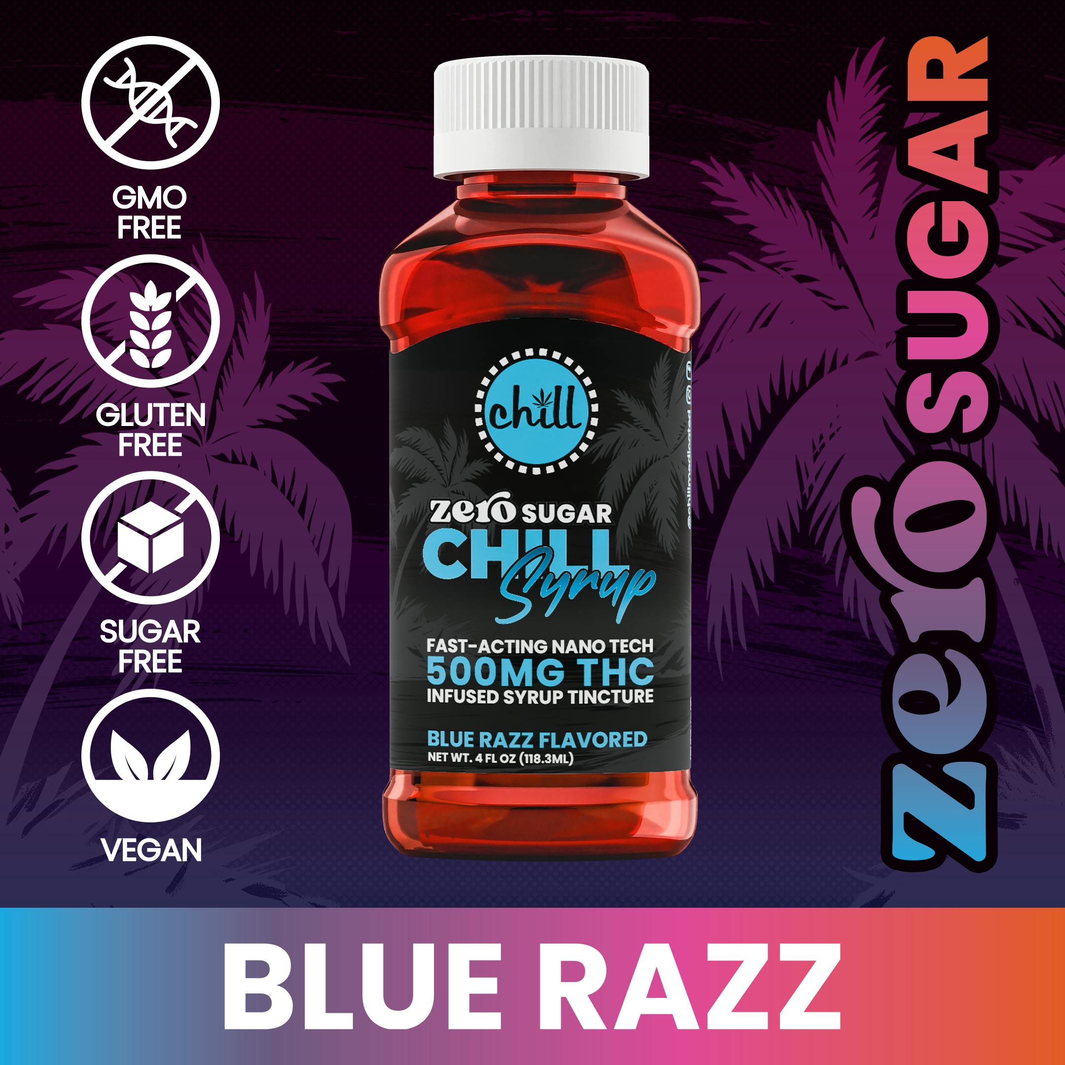 Chill Medicated Zero Sugar Blue Razz THC Syrup | Chill Medicated ...