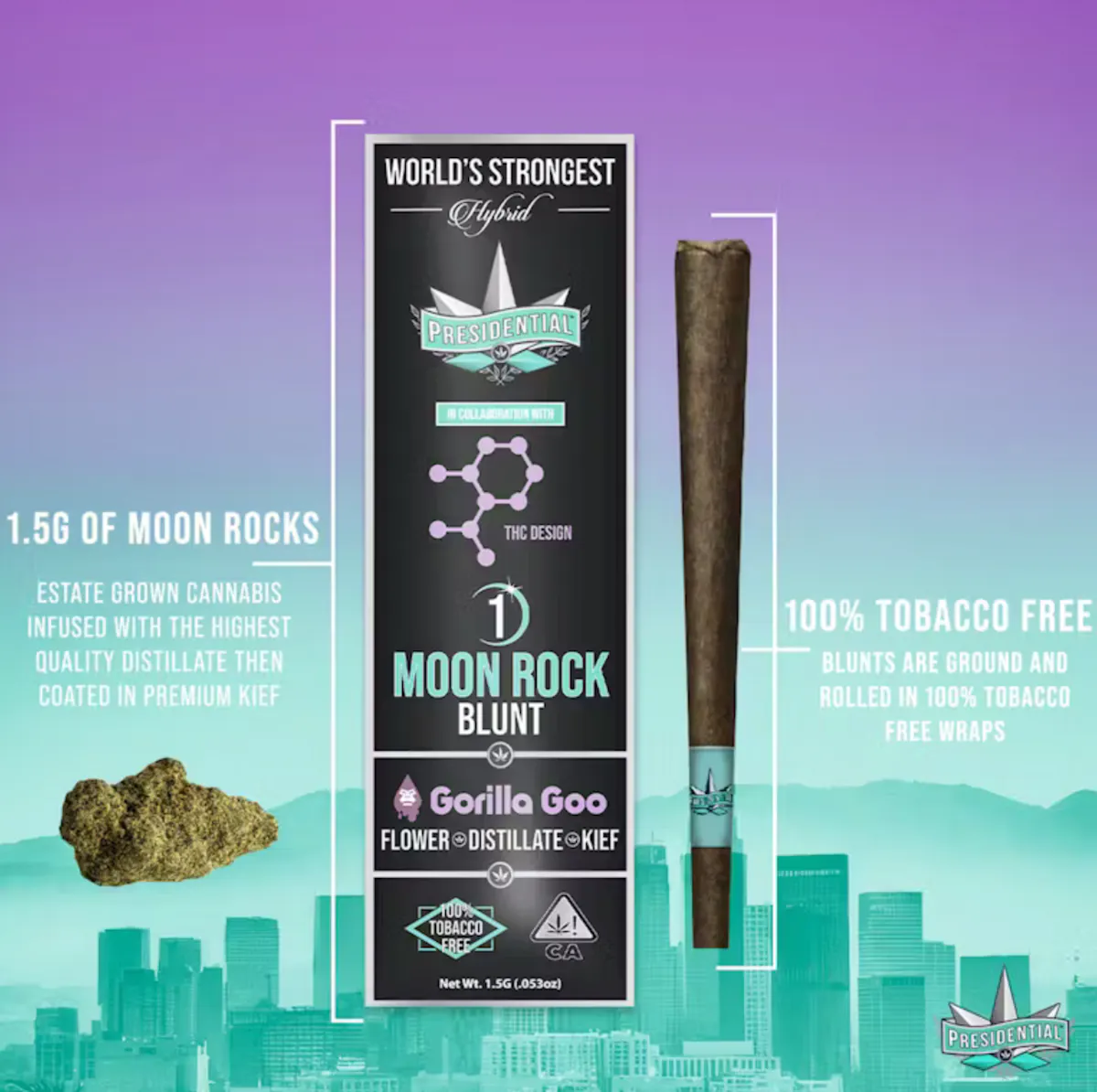 Presidential Moon Rock Blunt Gorilla Goo Zenzest Presidential