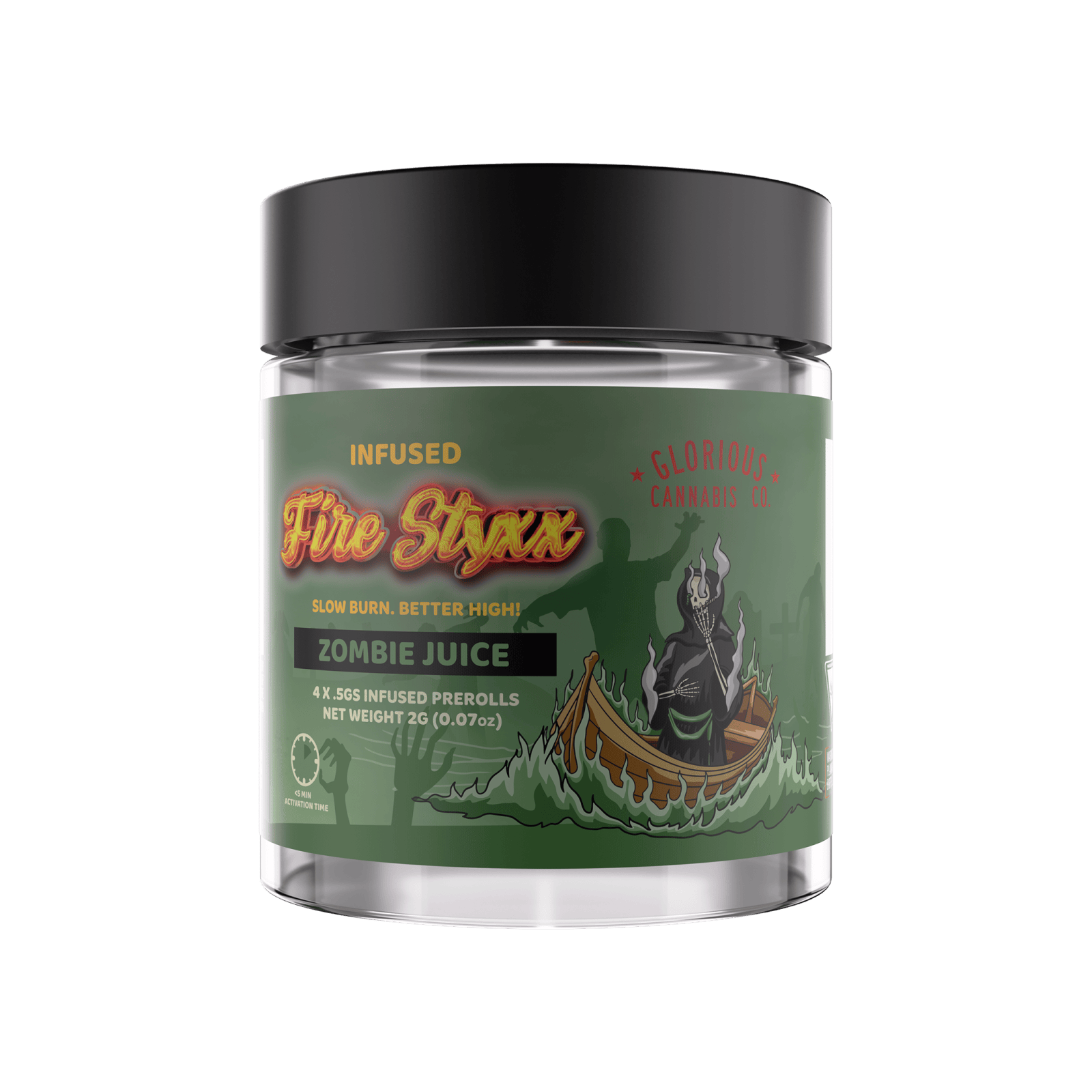 Zombie juice 4 pack 2g total infused pre rolls | Skymint Flint