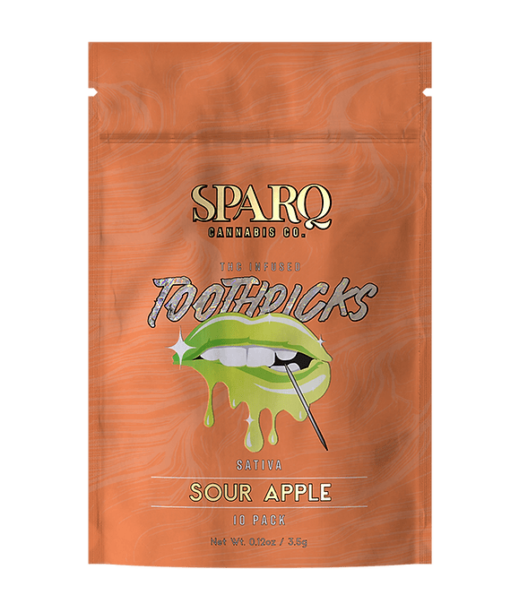 Sparq Toothpick Pack (25mg) Sour Apple – Cheech & Chong's Dispensoria