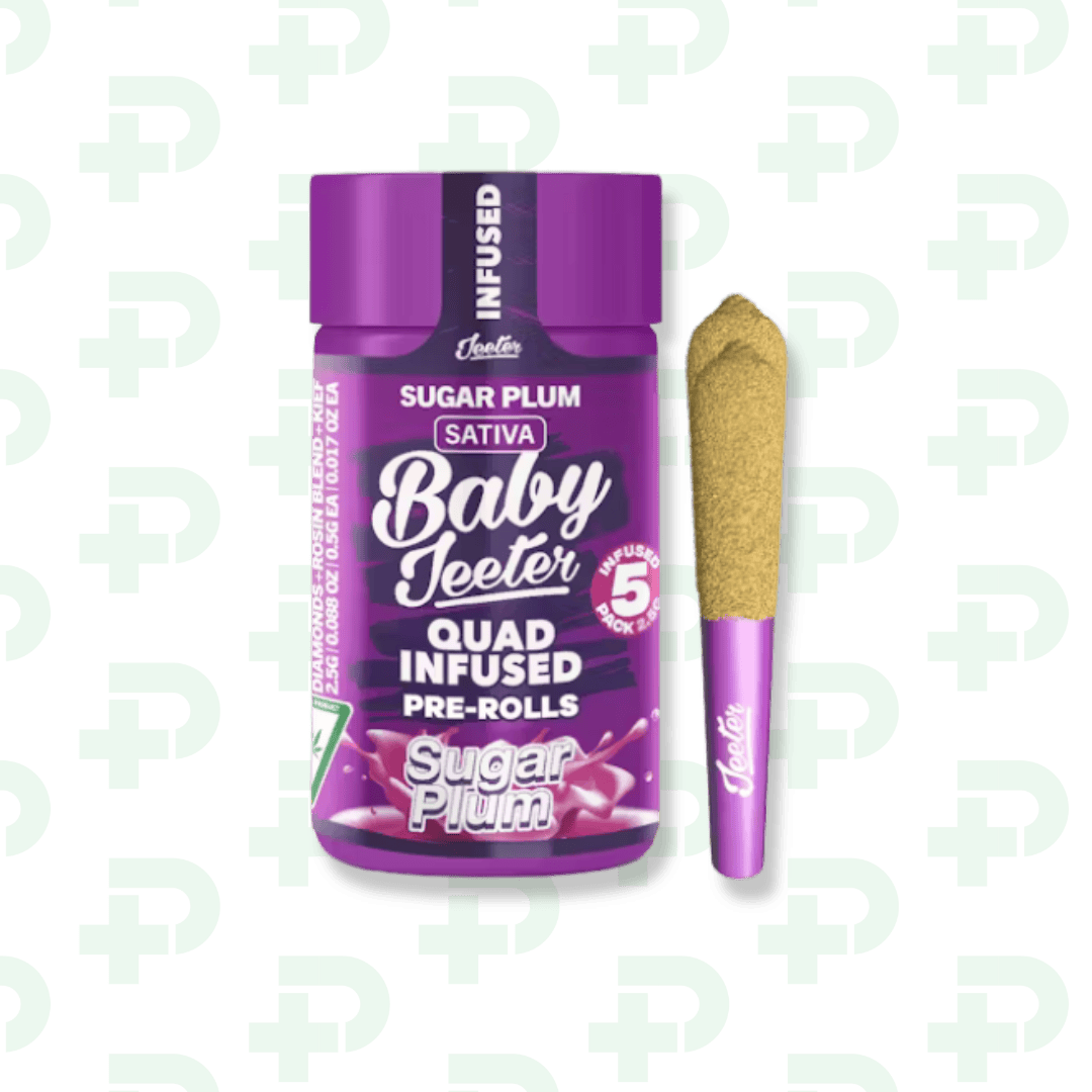 Baby Jeeter 5 Pack Quad Infused Prerolls - Sugar Plum