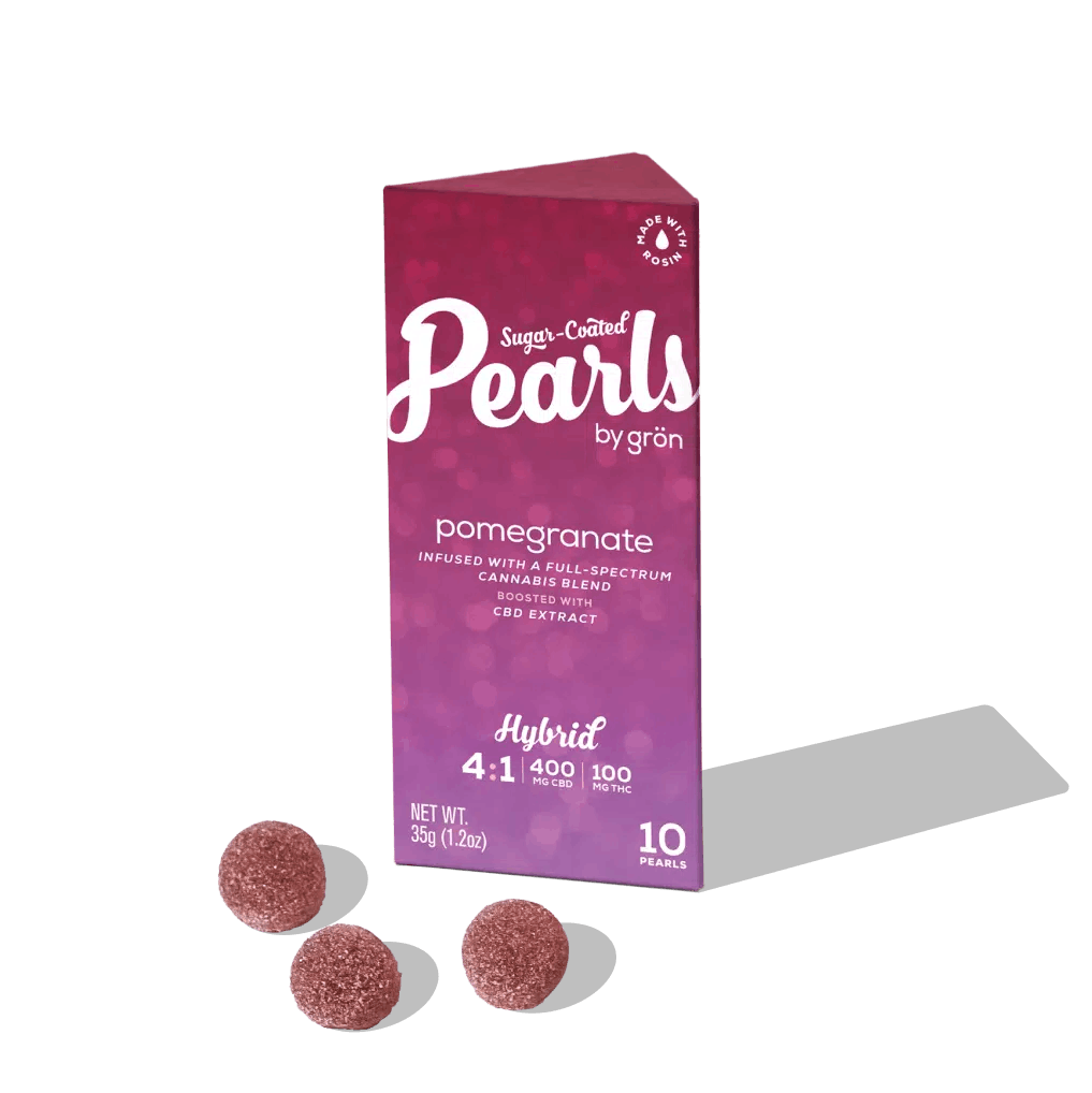 Gron Pearls | Sugar Coated Gummies 10pcs | Pomegranate | 100mg | 4:1 ...