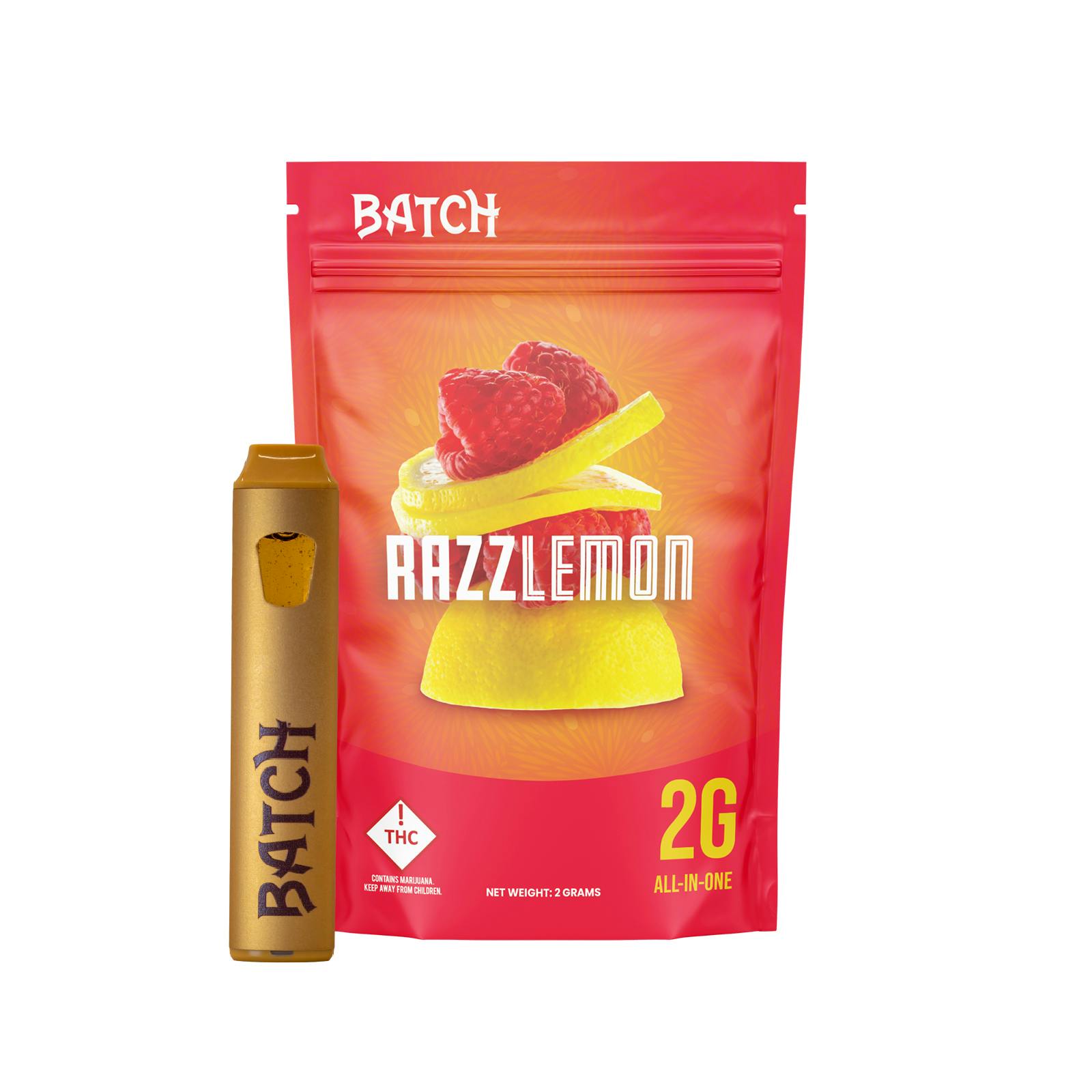 Batch | AIO | Flavors Razzlemon | 2 g 2g Vaporizers | BATCH