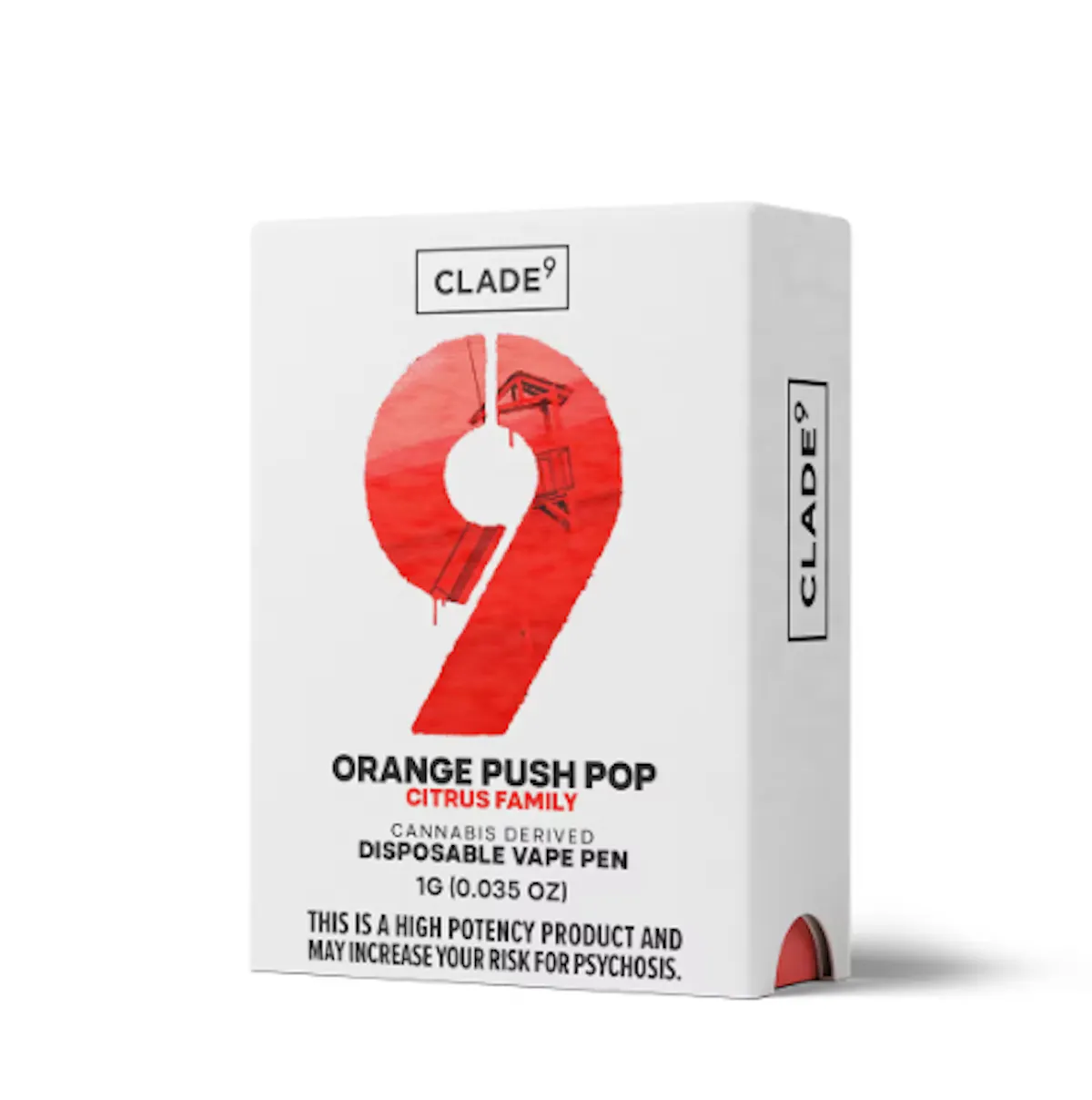 Clade9 Orange Push Pop 1g Disposable 1g Vaporizers | Clade9