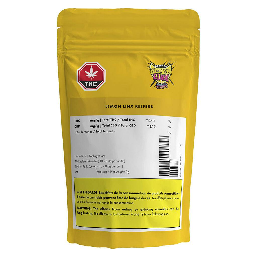 Nugz Reefers - Lemon Linx Reefers Pre-Roll - 10x0.3g