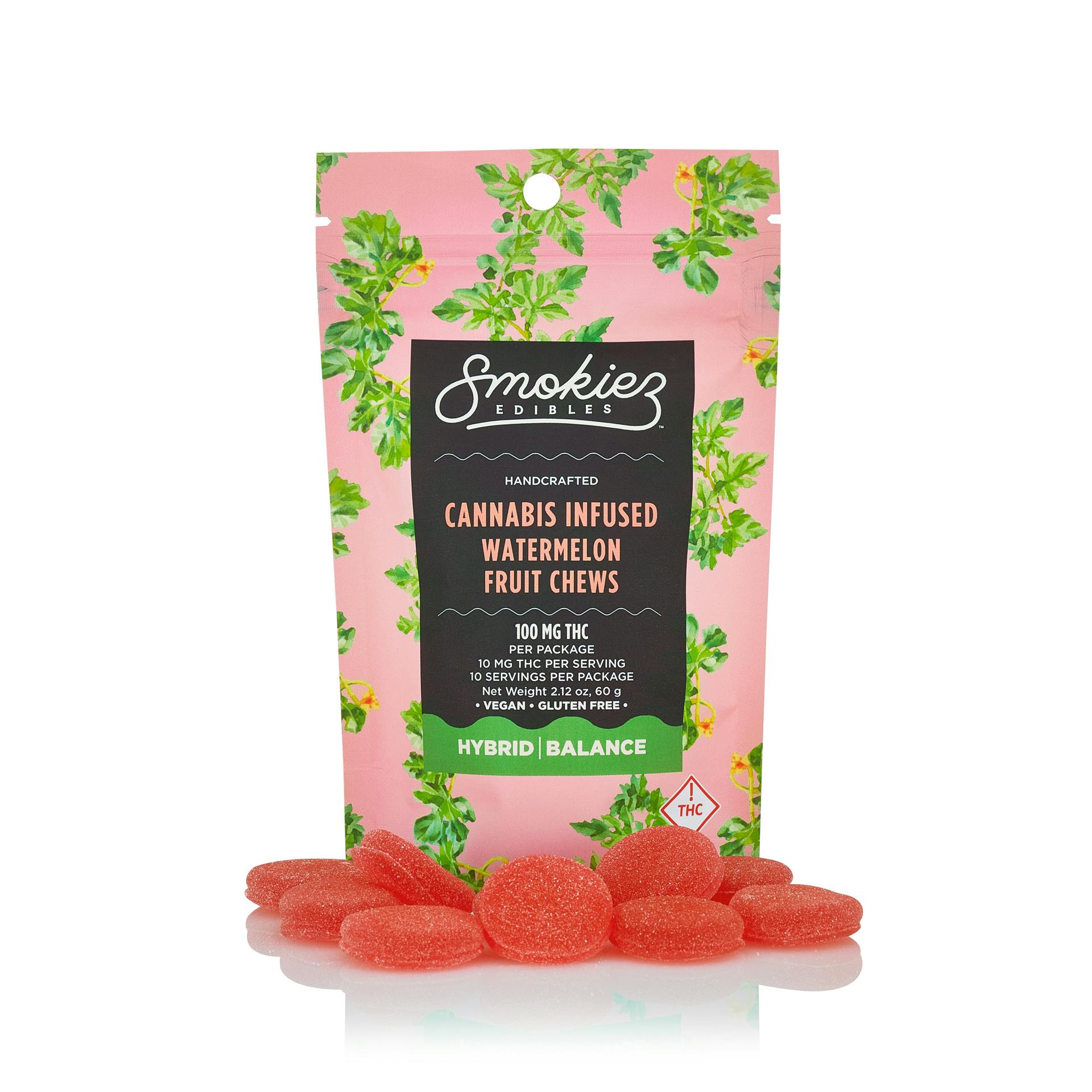 Watermelon Fruit Chews 10pk | 100mg | Curaleaf