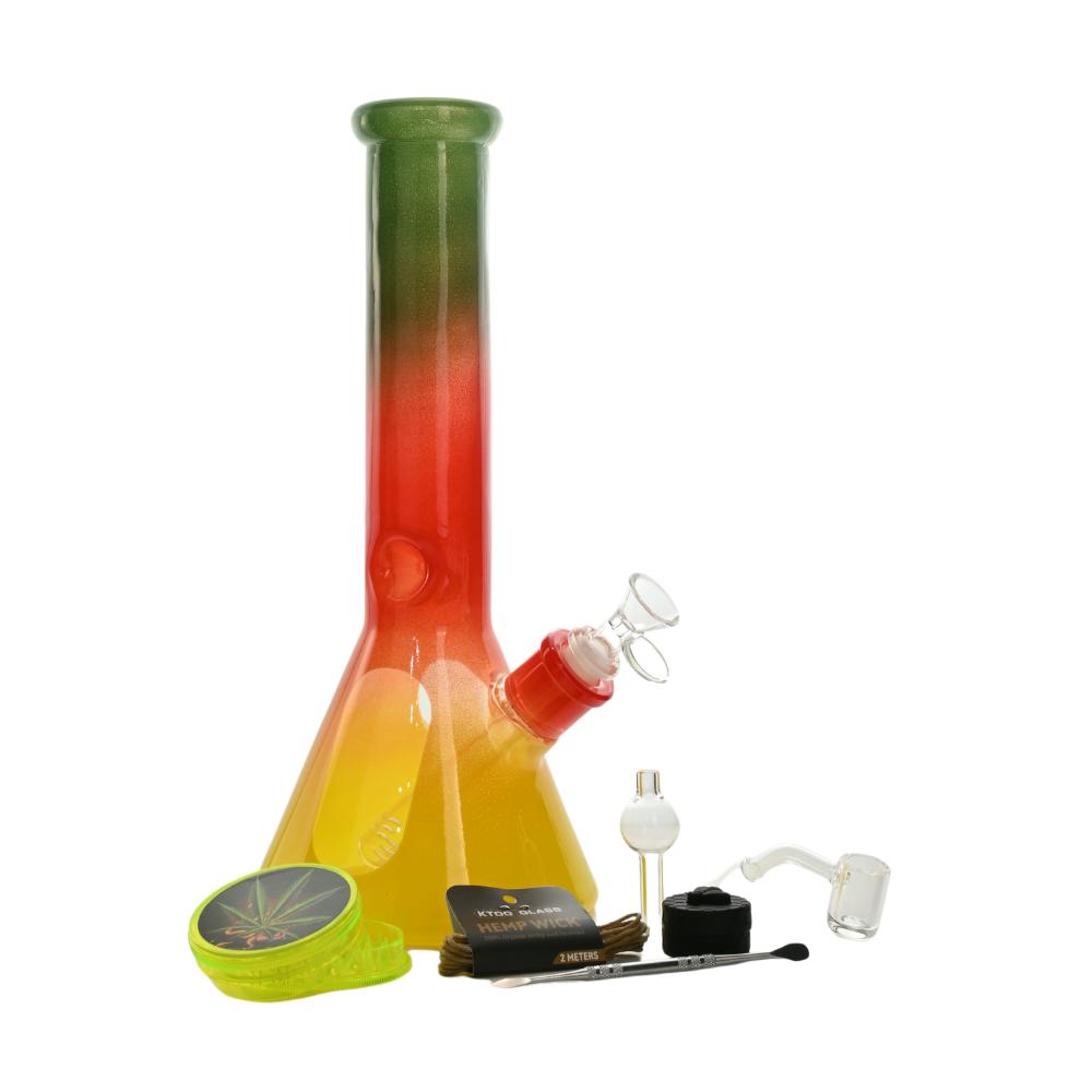 Arsenal - Glass Rasta Bong 9-in-1 Dab Kit - 12" - Design C | Sessions ...