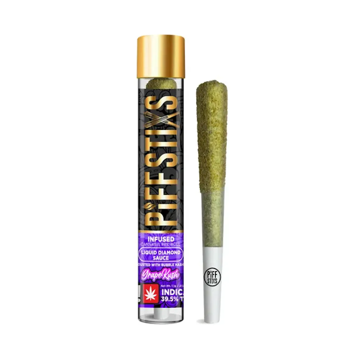 Piff Stixs 1.1g GRAPE KUSH Liquid Diamond Sauce Dusted W/ Bubble Hash ...