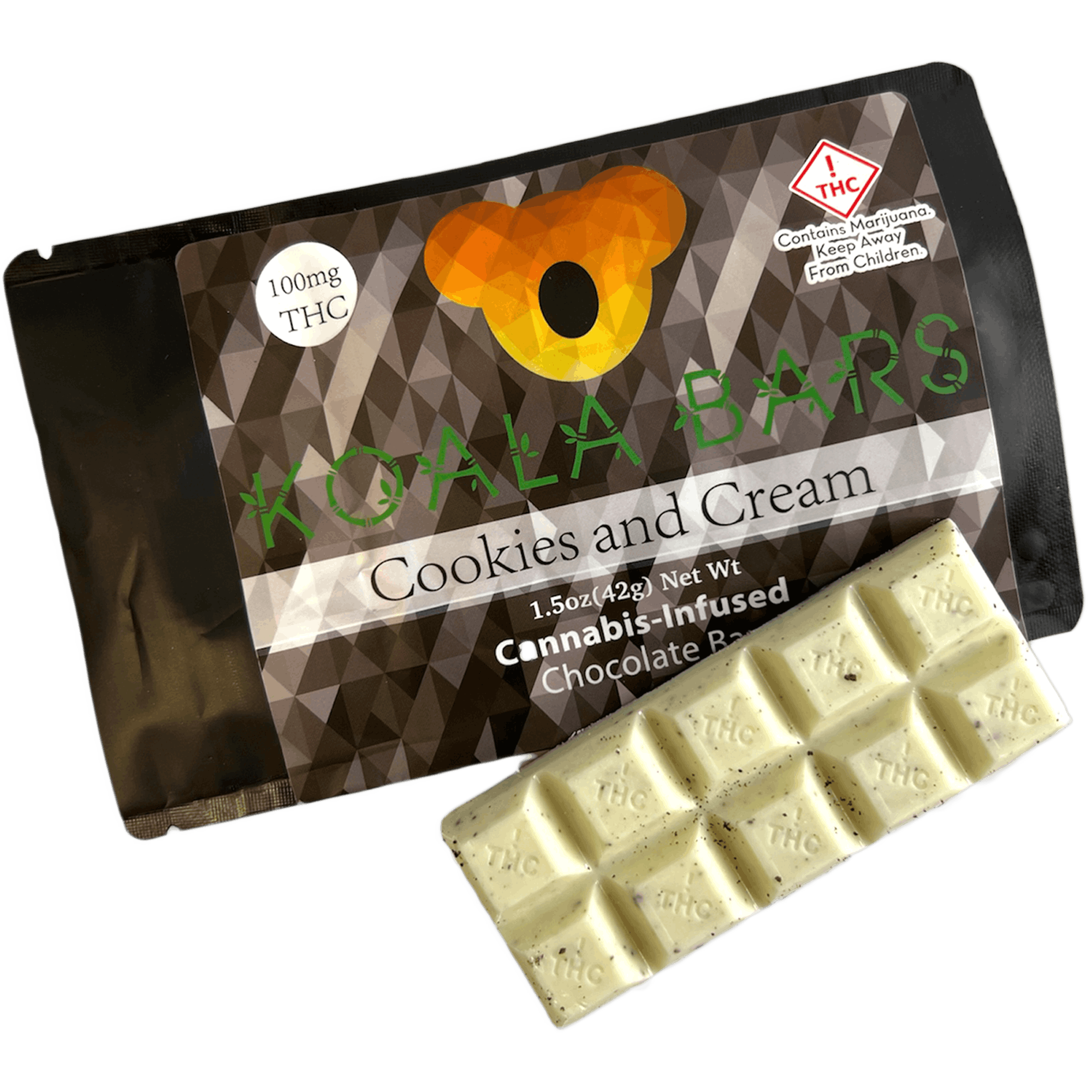 Koala Cookies N Cream Bar 100mg | Native Roots Cannabis