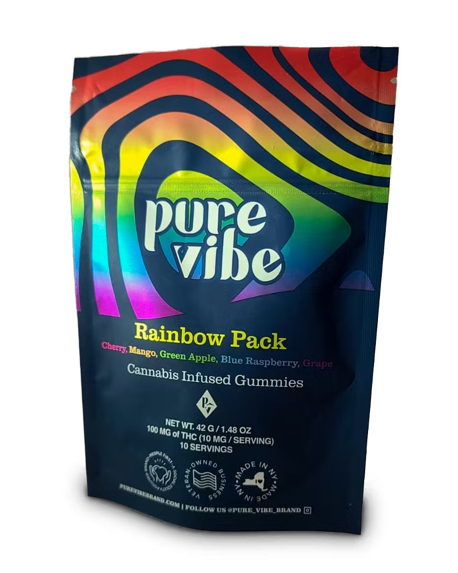 Pure Vibe Pure Vibe | Rainbow | 100mg Gummies - Doobie
