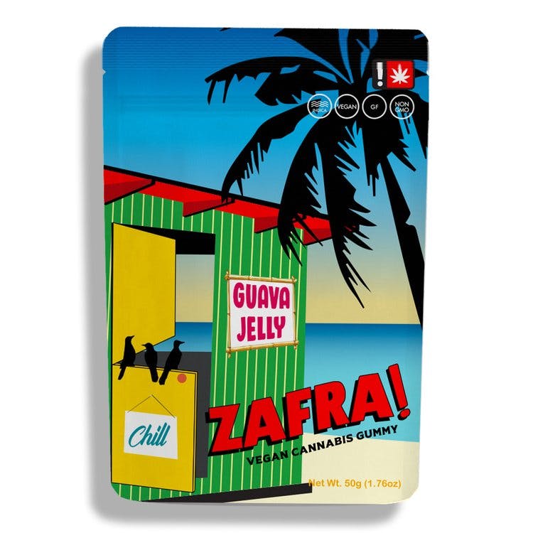 Zafra 100mg GUAVA JELLY CHILL Indica Gummies 10pk 50g Edibles | Green ...